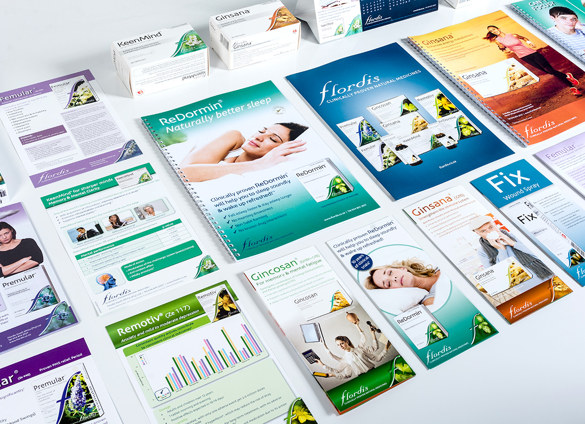 Flordis marketing materials, Colin Stephenson Design